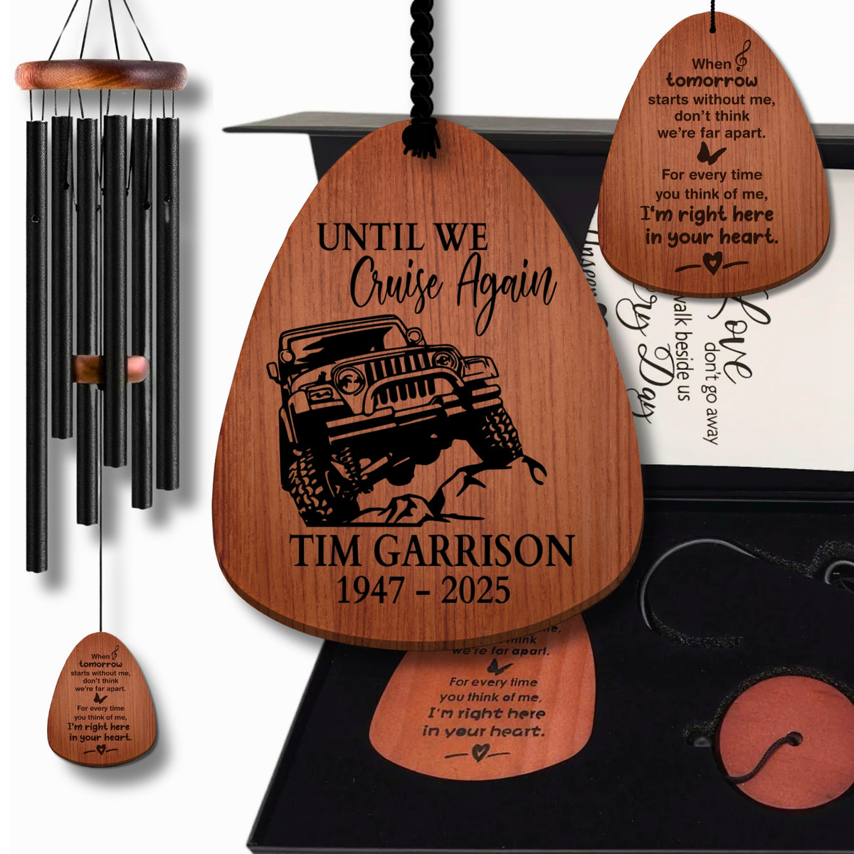 Jeep Wrangler Memorial Gift Wind Chimes – Personalized Sympathy Gift ...