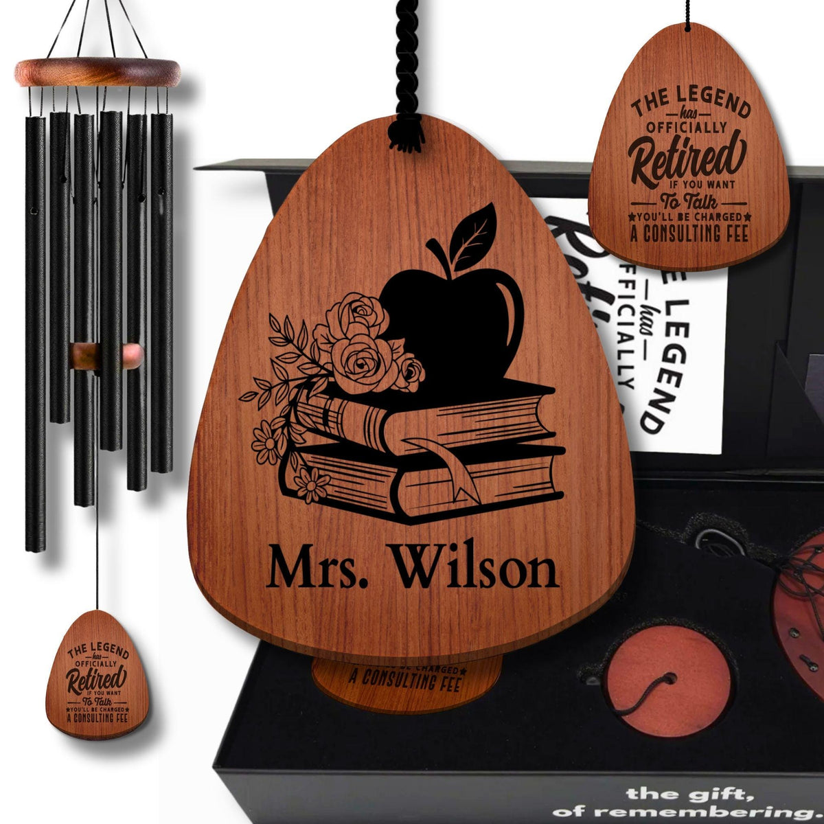Personalized Teacher Retirement Gift Nice Custom Wind Chimes ...