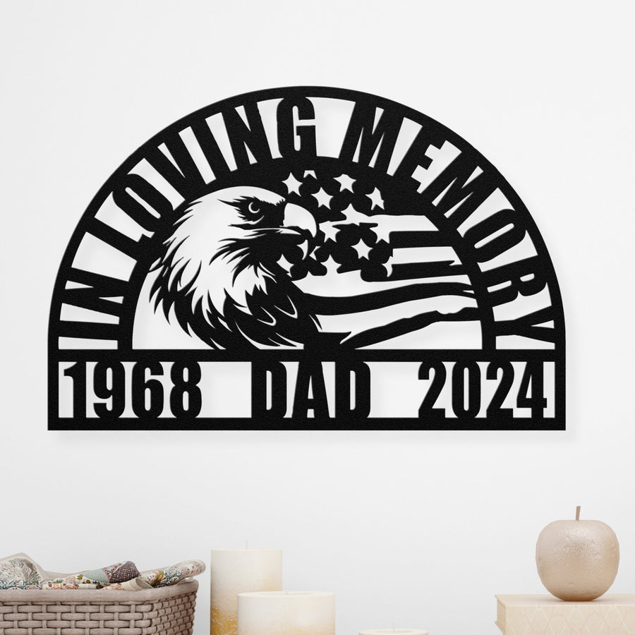 Patriotic Eagle American Flag Memorial – Memorials By GG